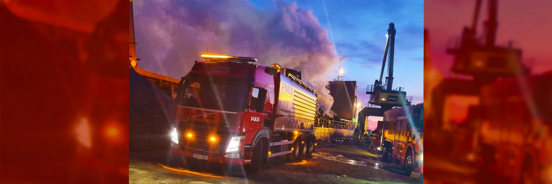 Slamsugning släckvatten i Landskrona hamn - Puls AB
